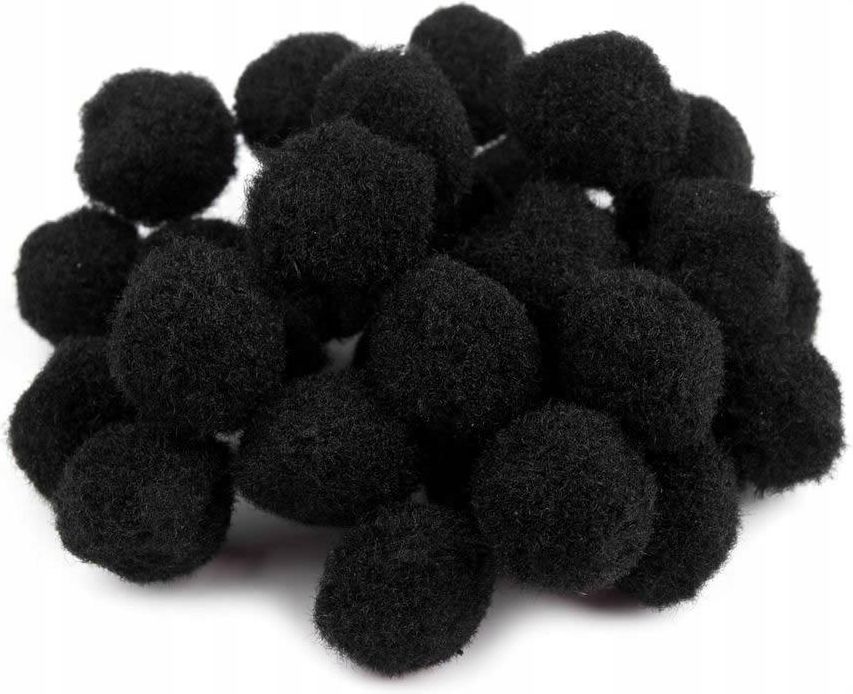 Pomponiki 11mm pompony Duża Paka Czarne 100szt - Ceny i opinie - Ceneo.pl