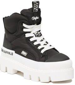 Botki Buffalo - Raven Laceup Mid BN16307961 Black - Ceny i opinie ...