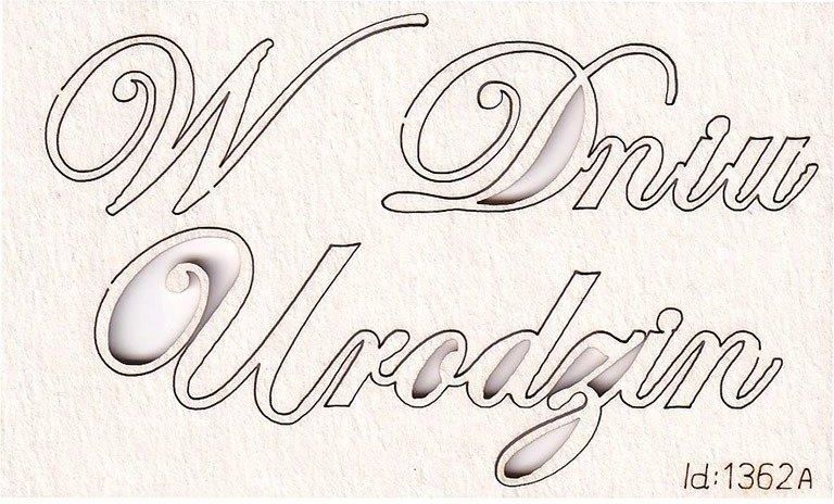 Tekturka scrapki napis W Dniu Urodzin - Ceny i opinie - Ceneo.pl