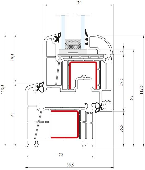 Decco 71 Okno Plastikowe Pcv Drzwi Unoszono-Przesuwne Hst 3600x2100 ...