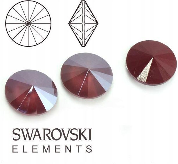 Rivoli Swarovski 12 mm Crystal Dark Red 1 szt - Ceny i opinie - Ceneo.pl