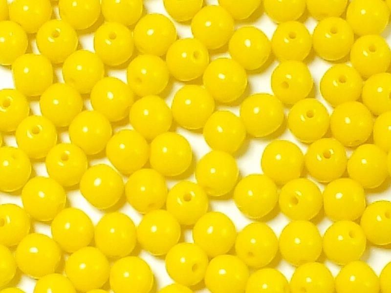 Round Beads Opaque Lemon 4 mm opakowanie - Ceny i opinie - Ceneo.pl