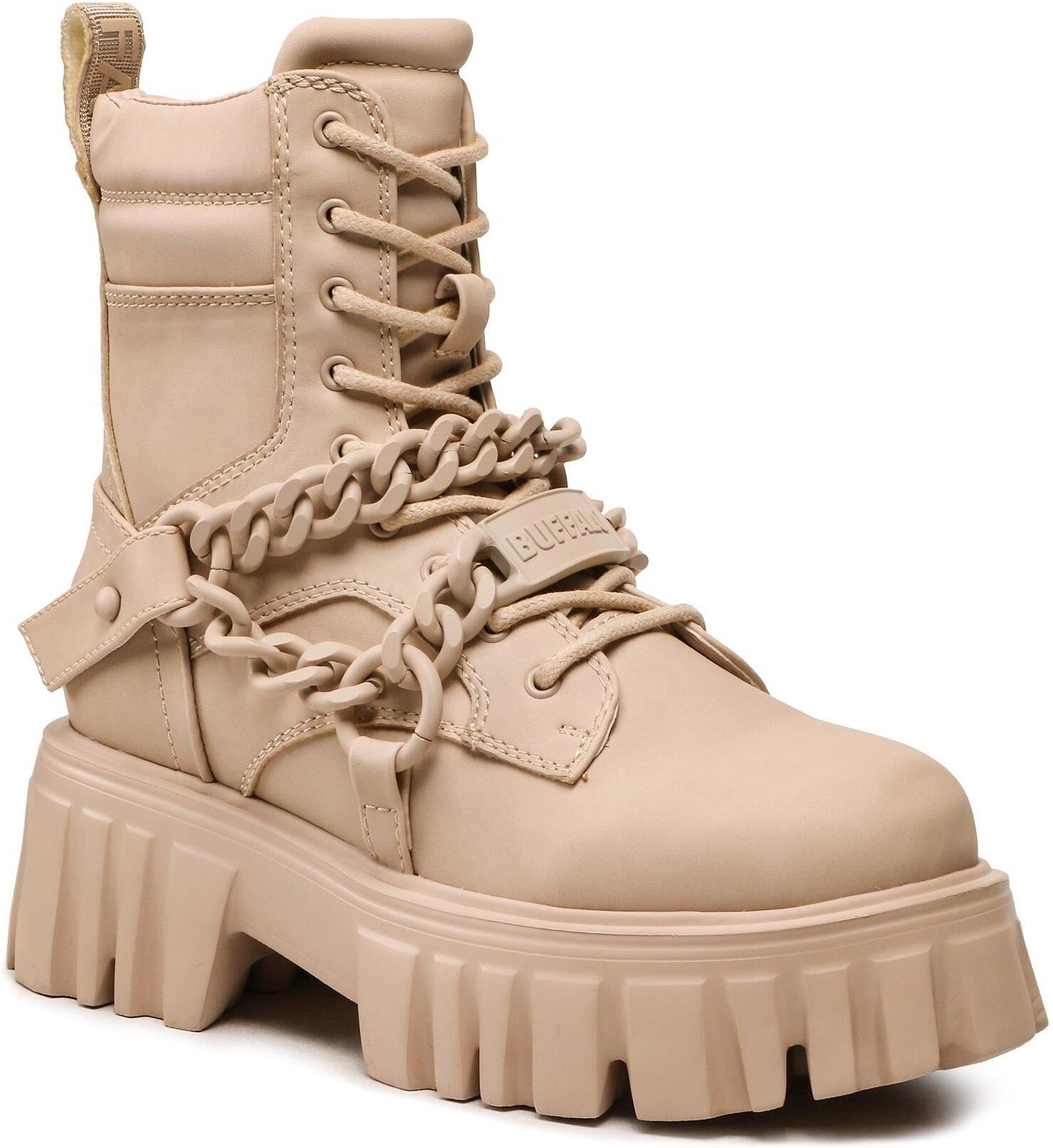Buffalo Botki Lion Mid Chain BN1270081 Beżowy - Ceny i opinie - Ceneo.pl