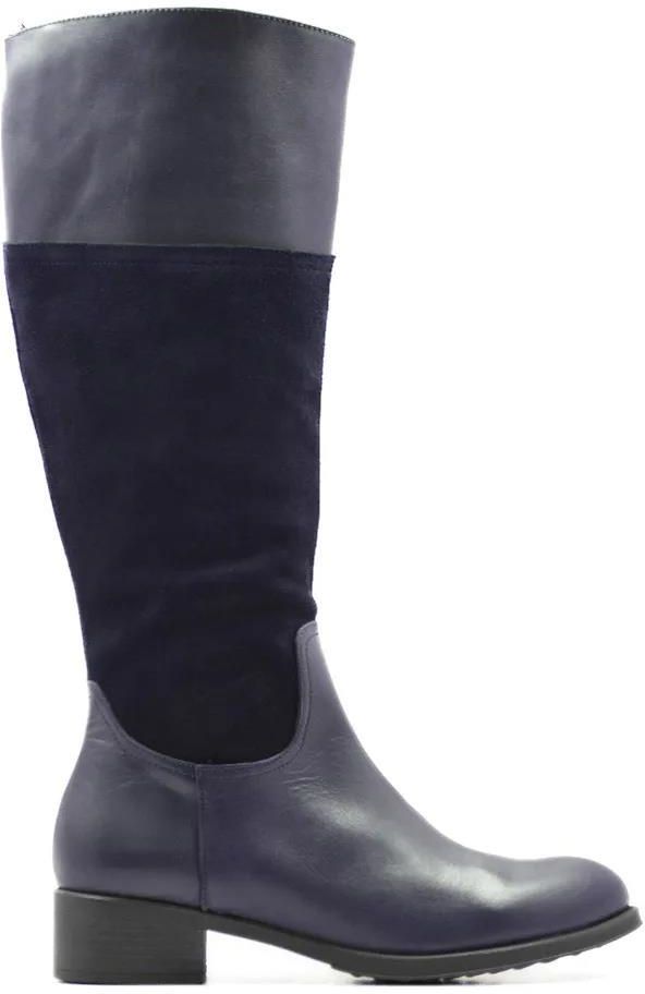 Helene Rouge Skórzane kozaki w kolorze granatowym - Ceny i opinie ...