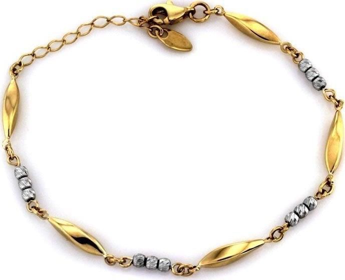 LOVRIN ZŁOTA BRANSOLETKA 375 KULECZKI BIAŁE - Ceny i opinie - Ceneo.pl