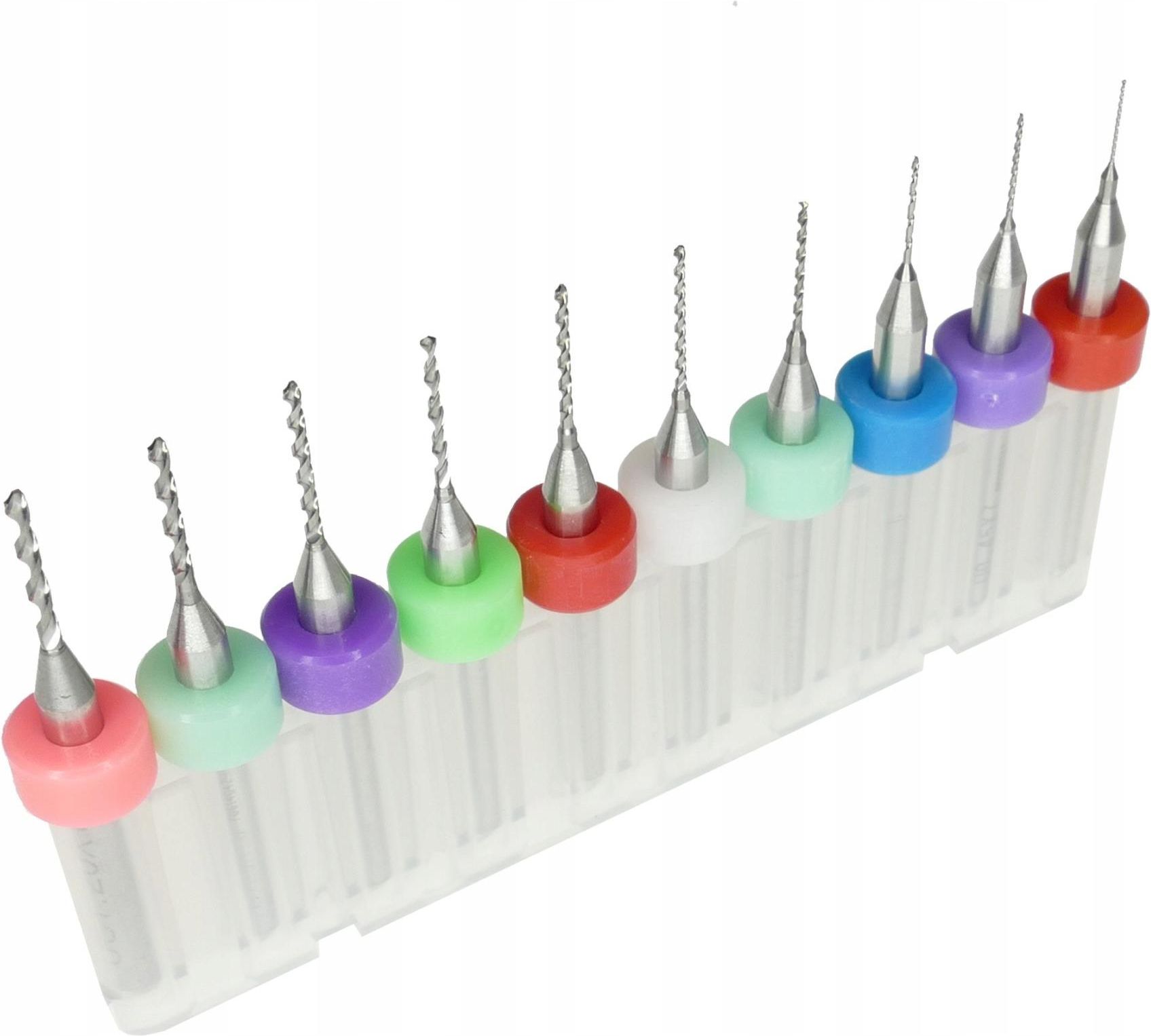 Wiertło Union Tool Zestaw Wierteł Do Cnc 10szt. 1.1-2.0mm Pcb Zta47622 ...