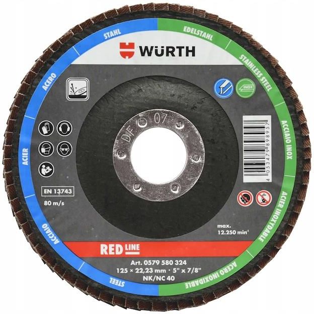 Wurth Tarcza Listkowa Red Line P60 579580326 - Opinie i ceny na Ceneo.pl