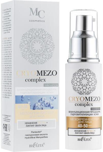 Krem Bielita Mezo- booster Nawilżanie 72h + Lifting owalu twarzy ...