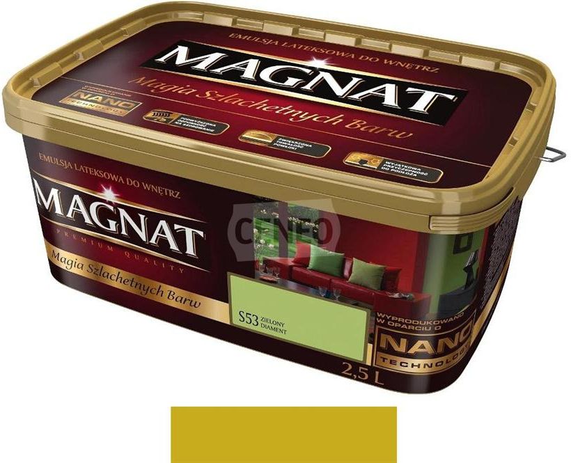 Farba Śnieżka Magnat Emulsja lateksowa oliwkowy bronzyt S38 1l - Opinie ...