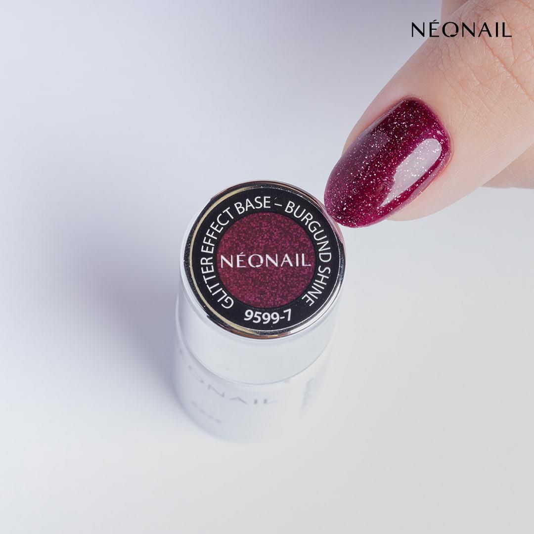 Neonail Baza Hybrydowa Glitter Effect Base Burgund Shine 7,2ml - Opinie ...