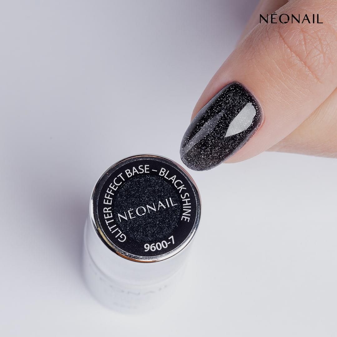 Neonail Baza Hybrydowa Glitter Effect Base Black Shine 7,2ml - Opinie i ...