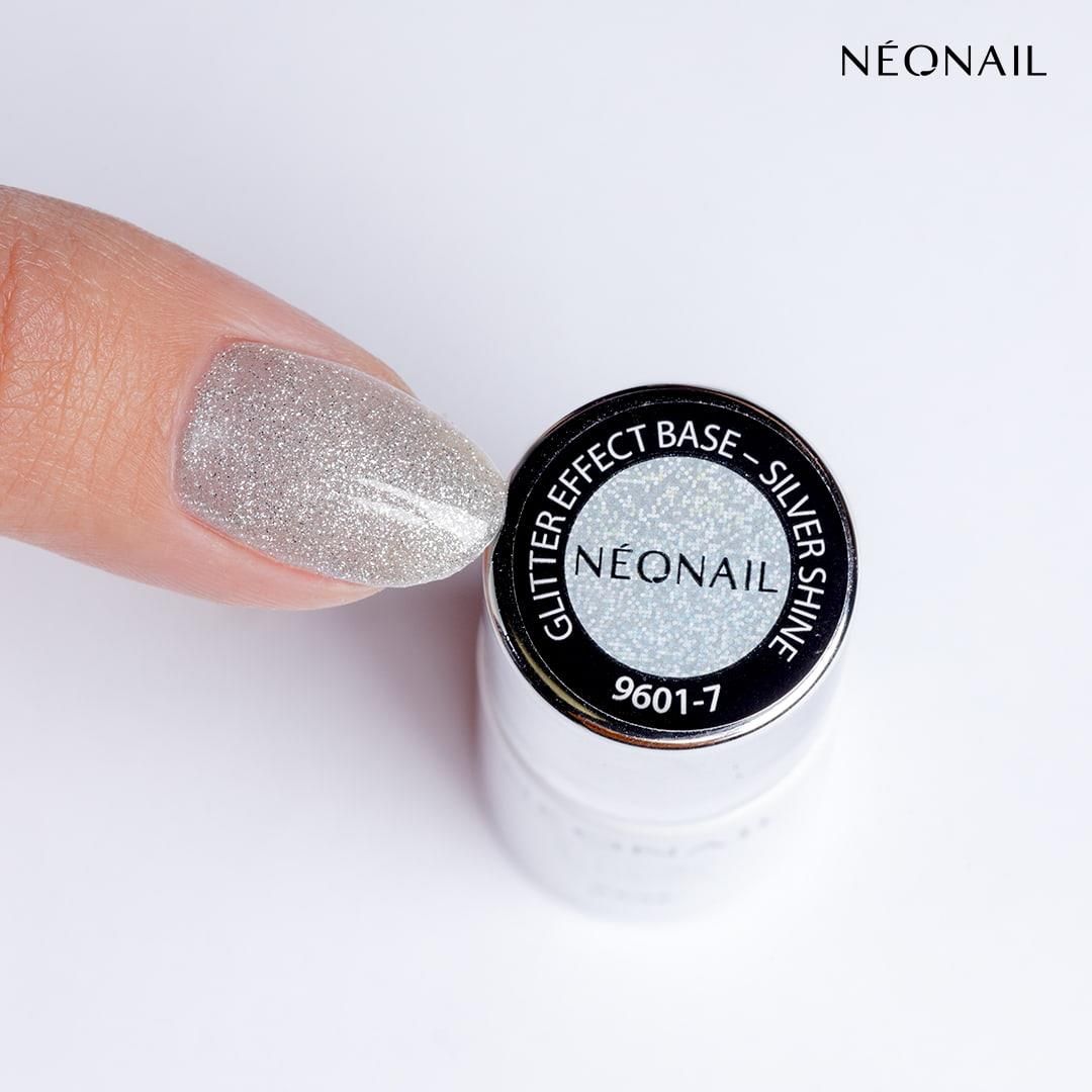 Neonail Baza Hybrydowa Glitter Effect Base Silver Shine 7,2ml - Opinie ...