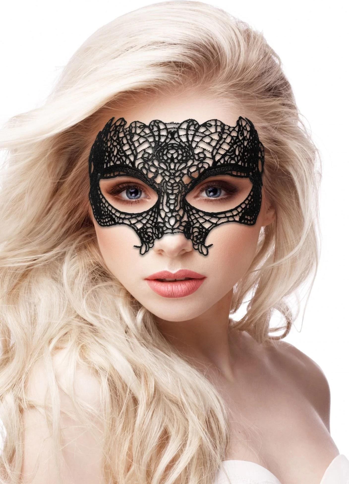 Maska - Princess black lace mask, Kolor: Czarny - Ceneo.pl