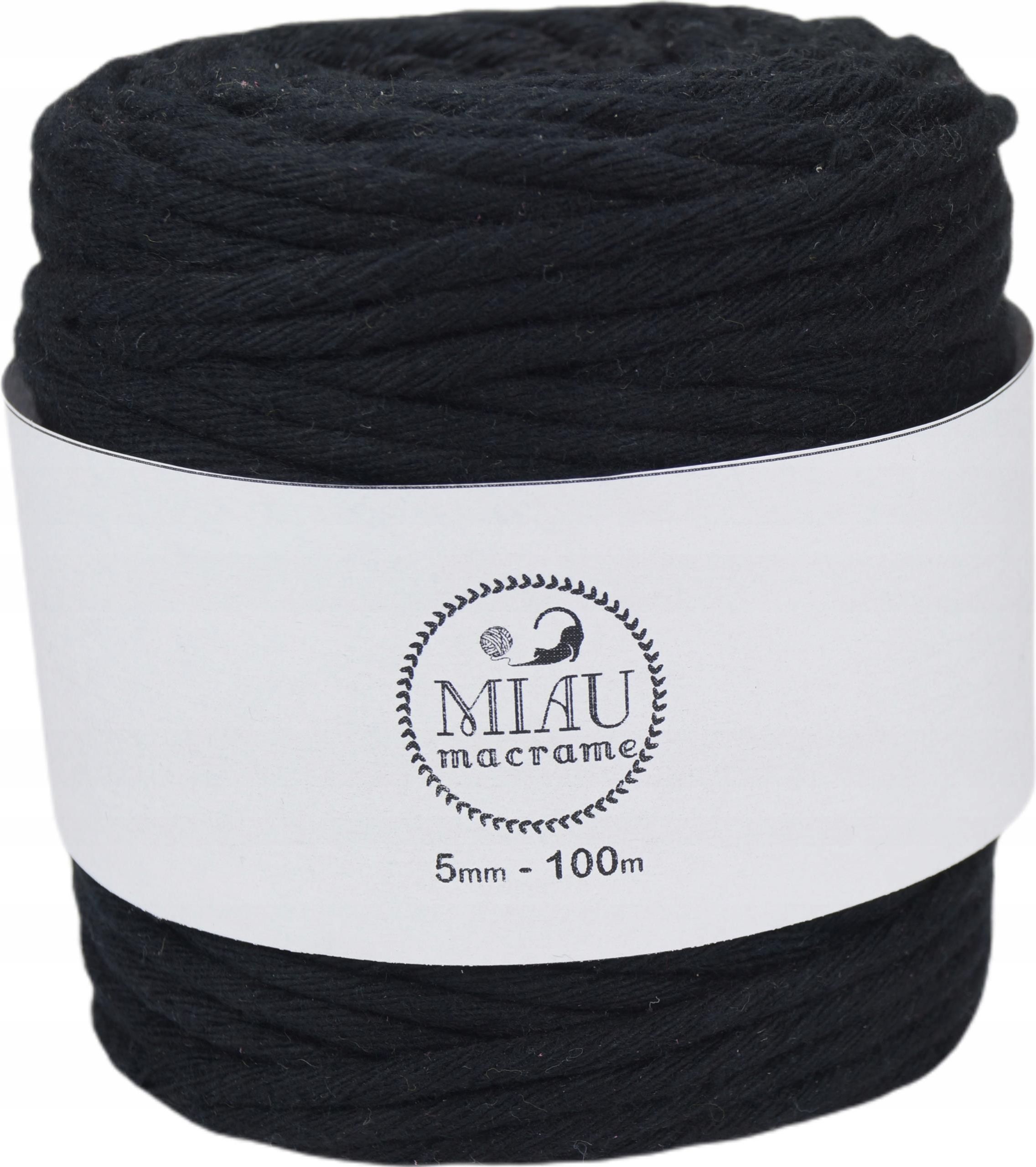 Sznurek do makram bawełniany Czarny 5mm 100m - Ceny i opinie - Ceneo.pl