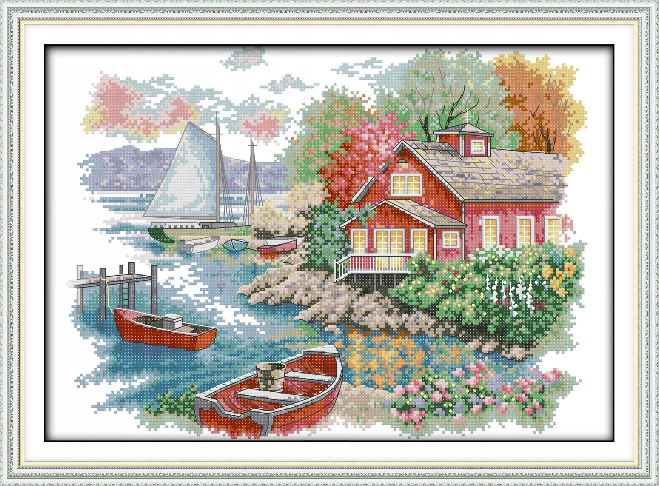 Kanwa z nadrukiem zestaw (kanwa, mulina) - Ceny i opinie - Ceneo.pl