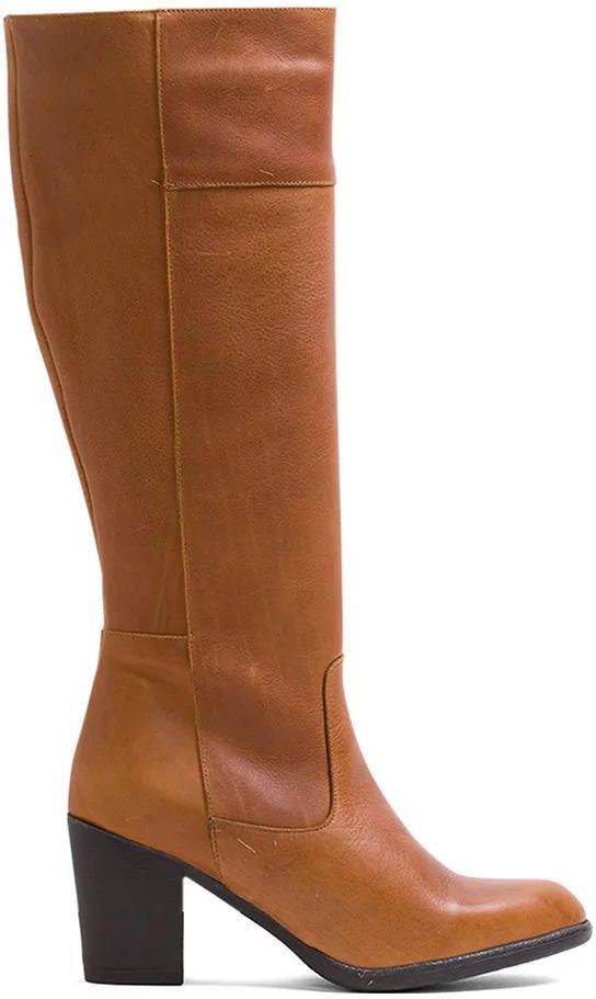 Helene Rouge Skórzane kozaki w kolorze jasnobrązowym - Ceny i opinie ...
