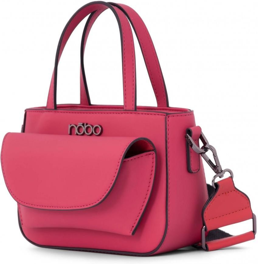 Mini listonoszka Nobo na szerokim pasku, różowa - Ceny i opinie - Ceneo.pl