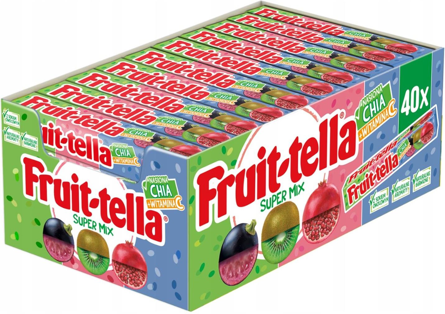 Fruittella Guma Rozpuszczalna Chia Mix 40x41G - Ceny i opinie - Ceneo.pl