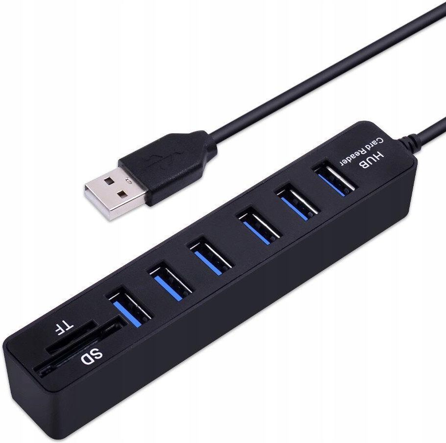 Hub USB Greifen Usb Hub Combo 6 Ports 2.0 Micro Card Reader Sd/tf ...