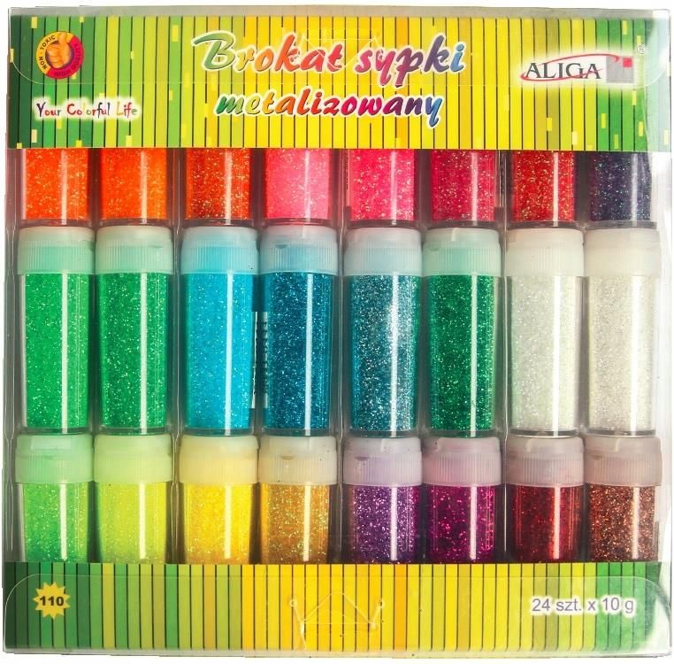 Brokat sypki MIX kolorów metalicz 24 x 10g Display - Ceny i opinie ...