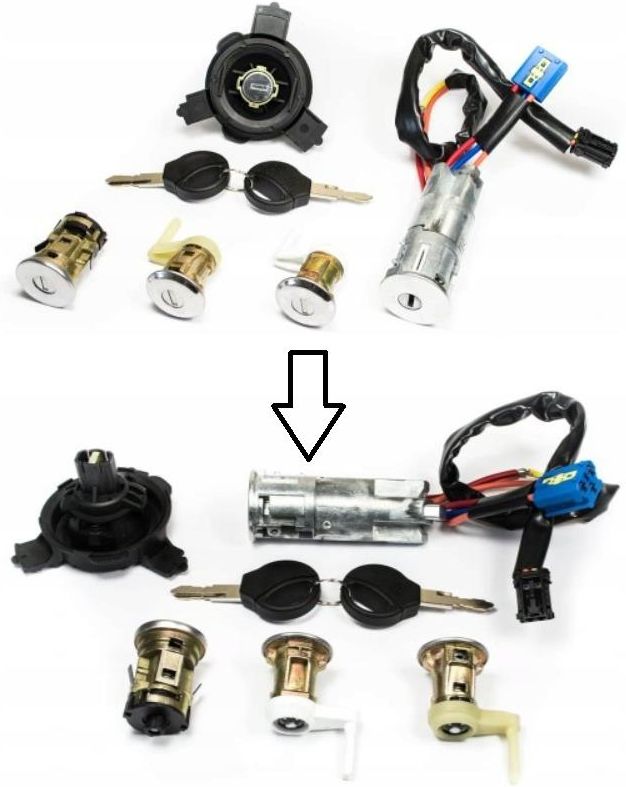 Peugeot 206 Zestaw Zamków Stacyjka Korek - Opinie i ceny na Ceneo.pl