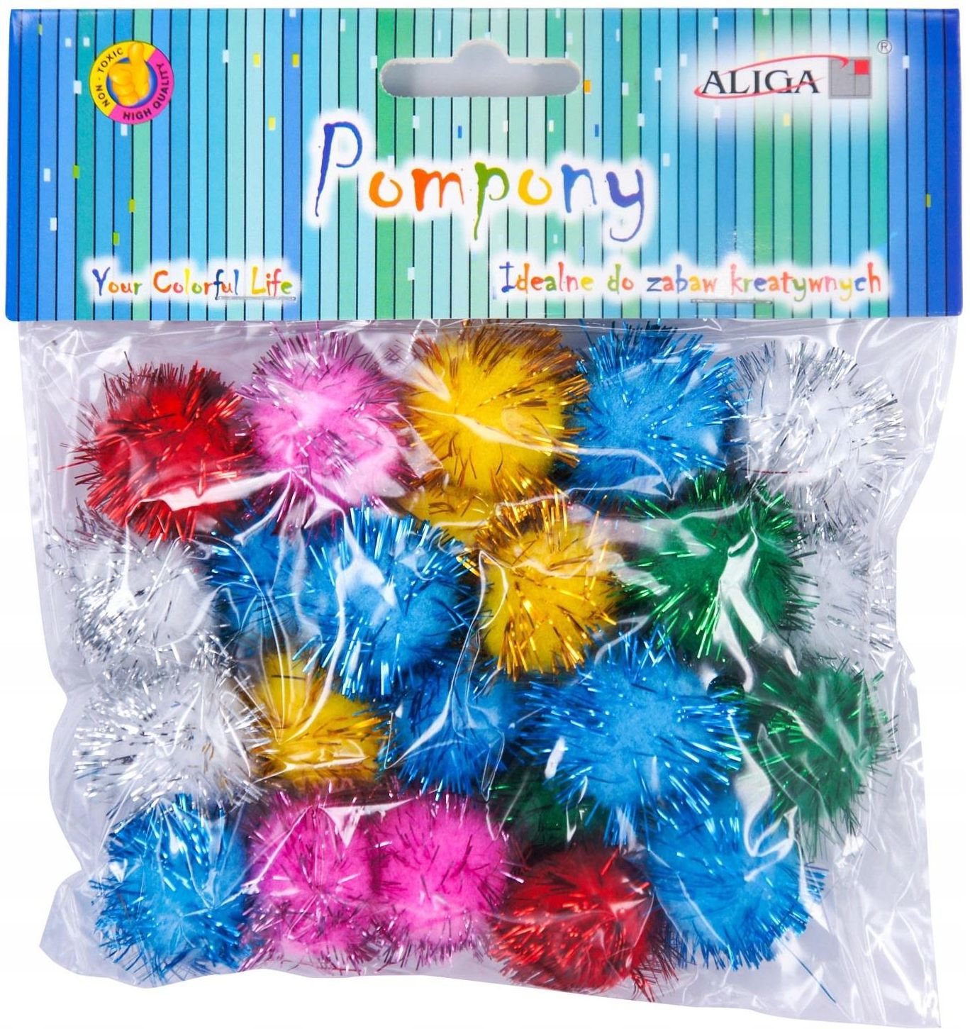 Pompony dekoracyjne metalizowane 25mm mix - Ceny i opinie - Ceneo.pl