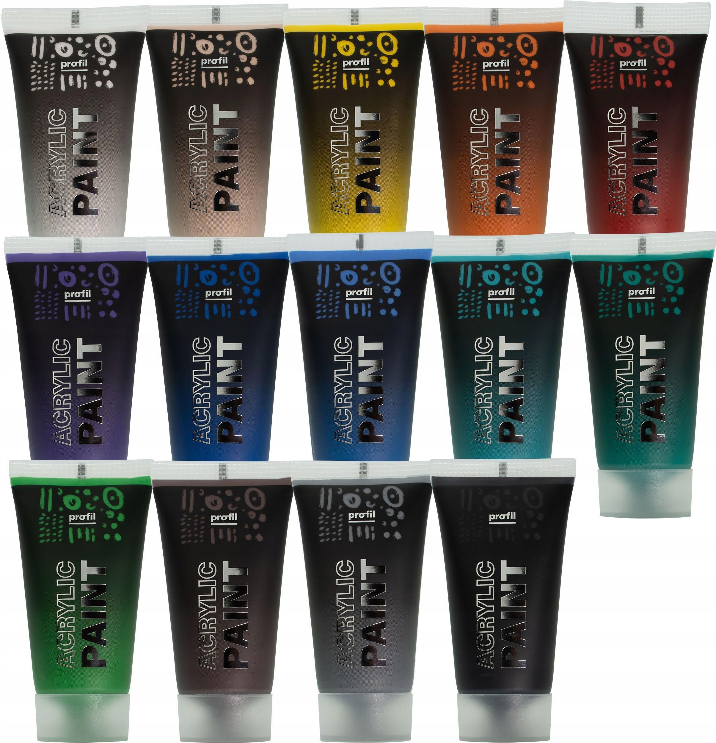 Profil Acrylic Paint Farby Akrylowe Tuba 50ml x 14 - Ceny i opinie ...