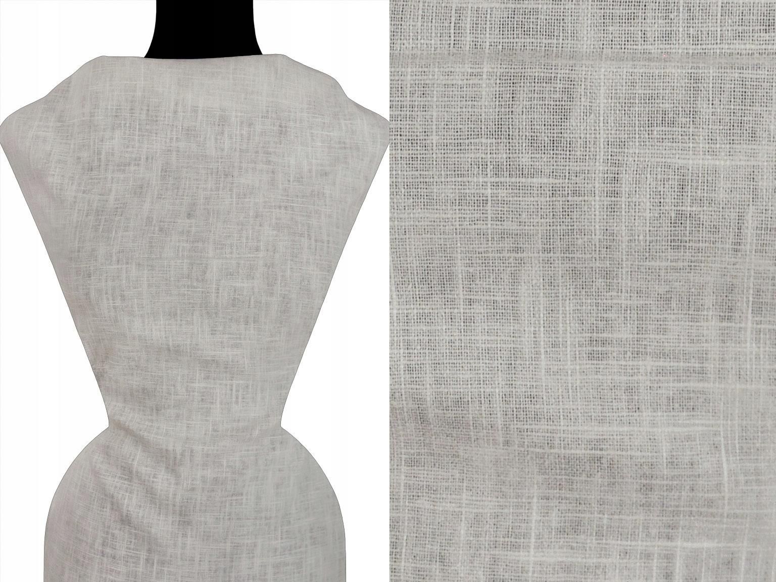 Tkanina ramia, len dekatyzowany, kremowy - Ceny i opinie - Ceneo.pl