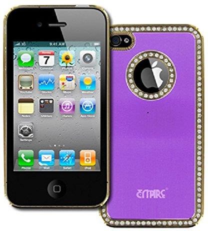 Empire Apple Iphone 4 / 4S Fioletowy Szczotkowany Metal Z Luksusowymi ...