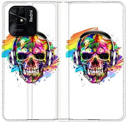 Cokitec Skórzane Etui Do Xiaomi Redmi 10C Czaszka Tag - Etui na telefon ...