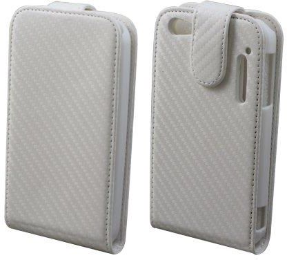 Colorfone Carbo Chic Etui Z Klapką Do Alcatel Ot-995, Z Neoprenu, Białe ...