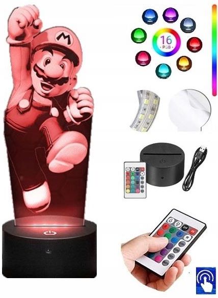 Lampka Na Biurko Mario Bros Luigi 16 Led Plexido - Opinie i atrakcyjne ...