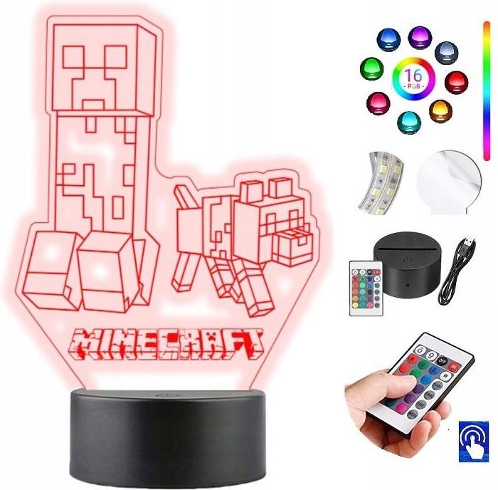 Lampka Na Biurko Minecraft Creeper 16 Led Plexido - Ceny i opinie ...