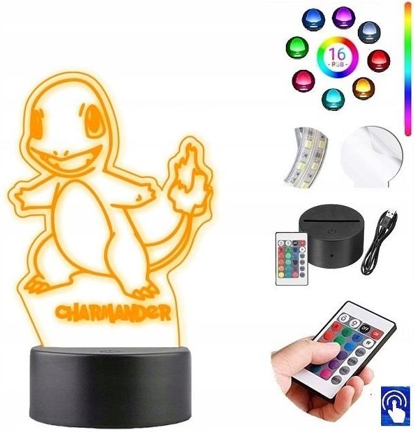 Lampka Na Biurko Pokemon Charmander Led Plexido - Opinie i atrakcyjne ...