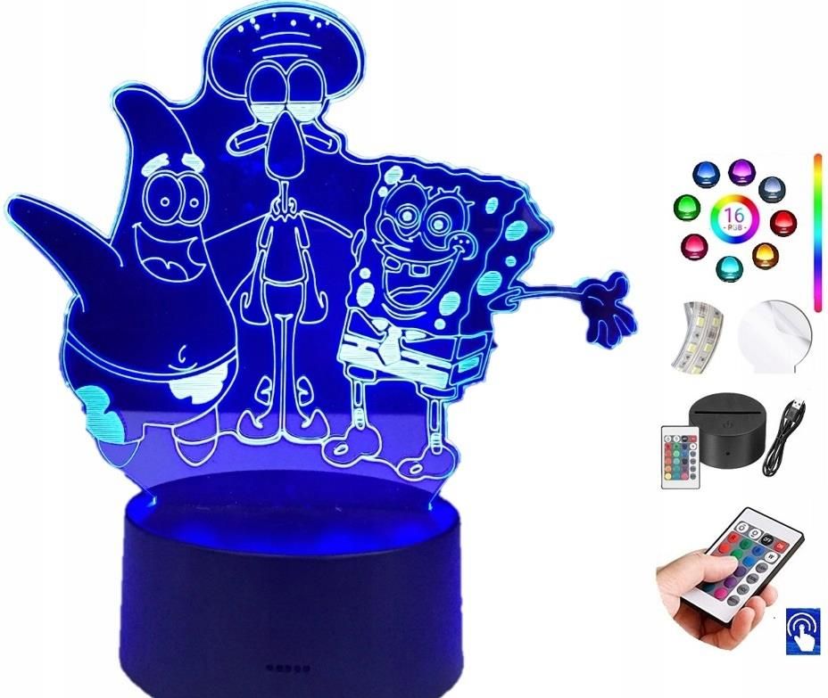 Lampka Na Biurko Spongebob 16Kolorów Led Plexido - Opinie i atrakcyjne ...