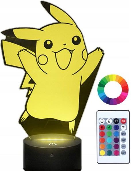 Lampka Nocna Z Imieniem Pokemon Pikachu Led Grawer - Opinie i ...