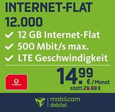 Mobilcom -Debitel Internet 12 000 W Sieci Vodafone (14,99 Eur ...