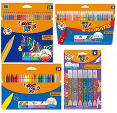Bic Pakiet Kredki Świecowe Plastidecor Flamastry Kid Couleur Klej Brokatowy Eco Evolution ...