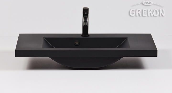 Umywalka Gante Clever-900L 90x39 Czarny Mat CLEVER900LCZARNYMAT ...
