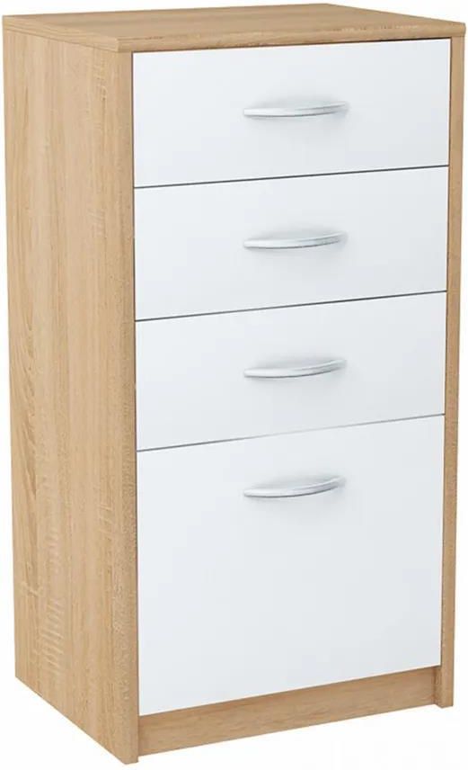 Elior Komoda Z Szufladami Dąb Sonoma + Biały Takaris 4X 25911 - Opinie ...