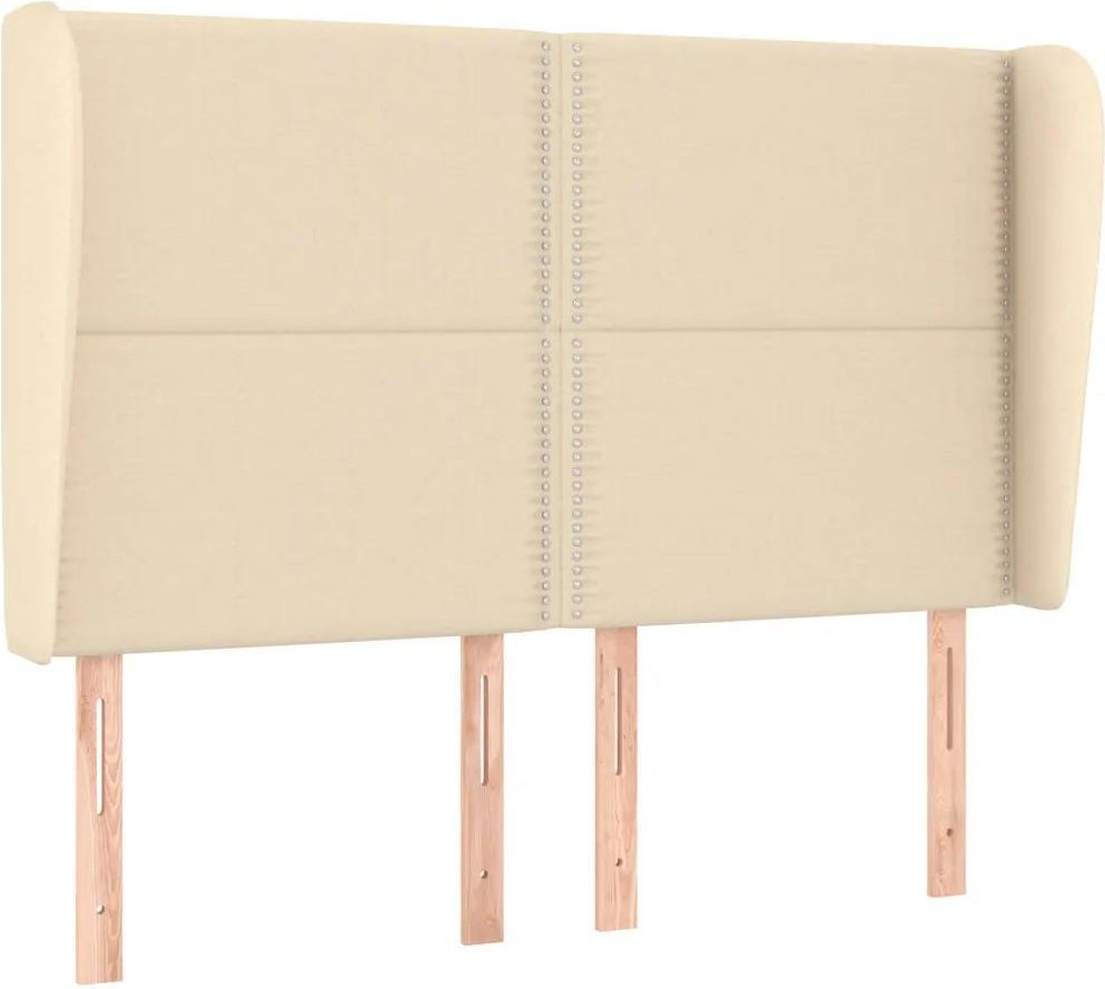 Vidaxl Zagłówek Uszak Kremowy 147X23X118 128 Cm Tkanina 13452-3117819 ...