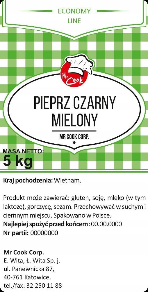 Mr Cook Corp. Corp Pieprz Czarny Mielony 5kg Horeca Xxl - Ceny i opinie ...