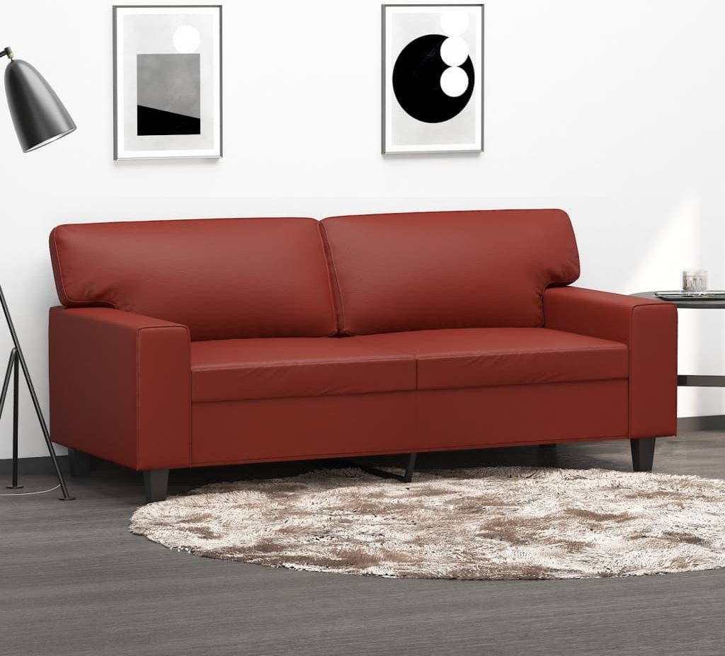 Vidaxl 2 Osobowa Sofa Winna Czerwień 140 Cm Sztuczna Skóra 349015 ...