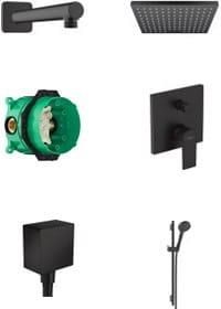 Zestaw prysznicowy Hansgrohe Vernis Shape 670 Czarny Mat (26405670 ...