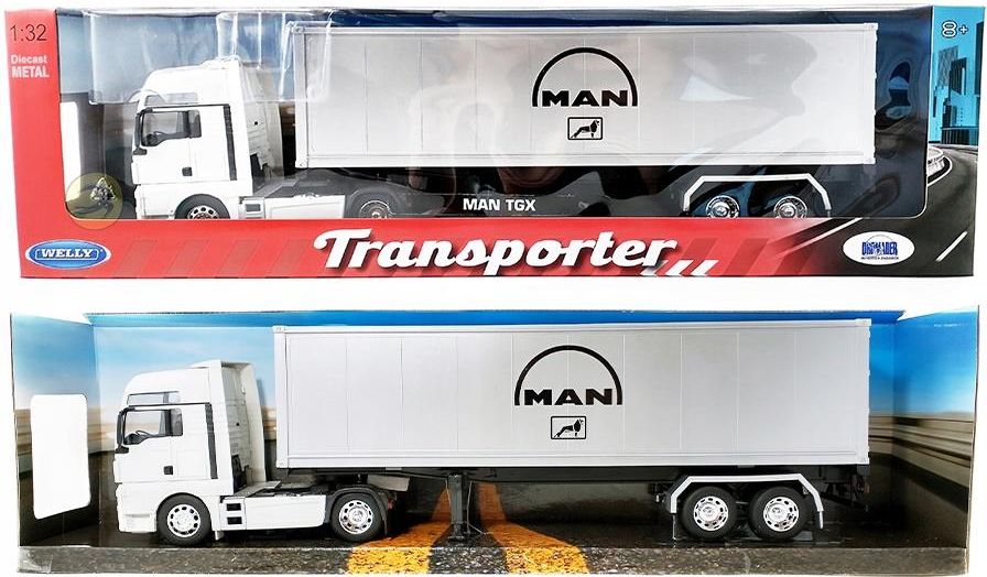 Tir Man Tgx Z Naczepą Metal Skala 1:32 Welly Trans - Ceny i opinie ...