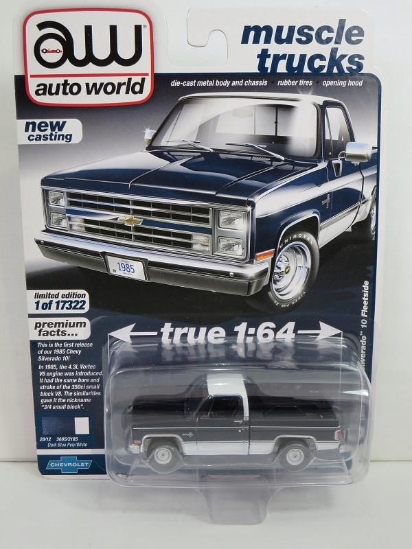 Auto World 1:64 Silverado 10 Fleetside 85 d.blue - Ceny i opinie - Ceneo.pl