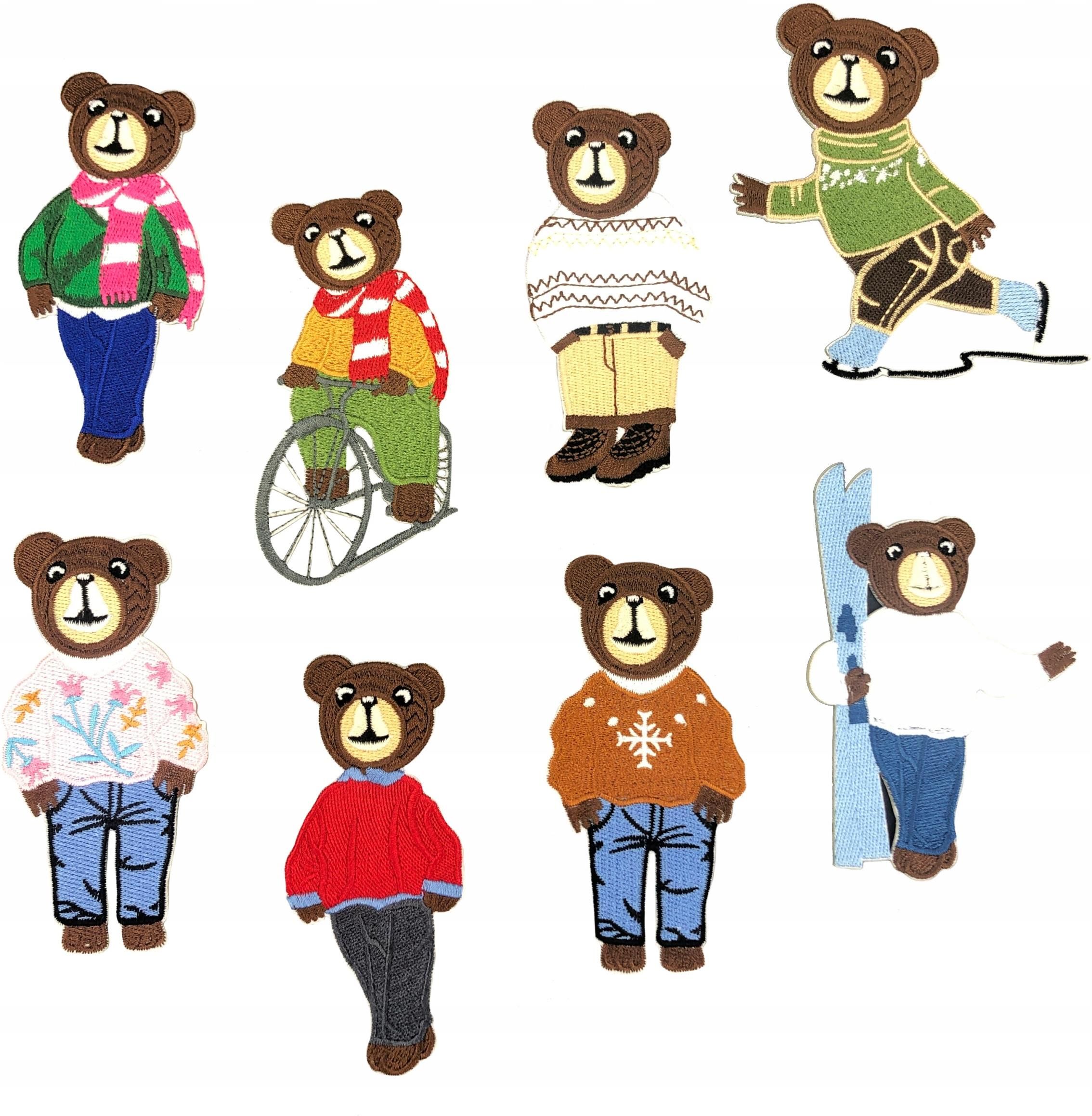 Zestaw 8 szt Naszywki Naprasowanki termo Misie - Ceny i opinie - Ceneo.pl