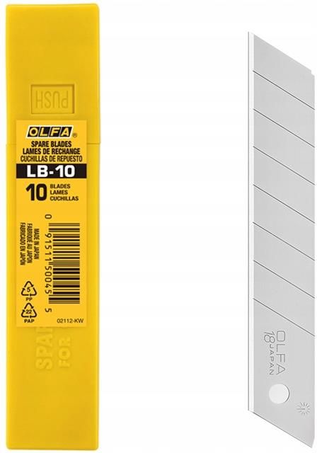 Olfa Ostrza Segmentowe Do Noży LB-10 18 mm 10szt - Ceny i opinie - Ceneo.pl