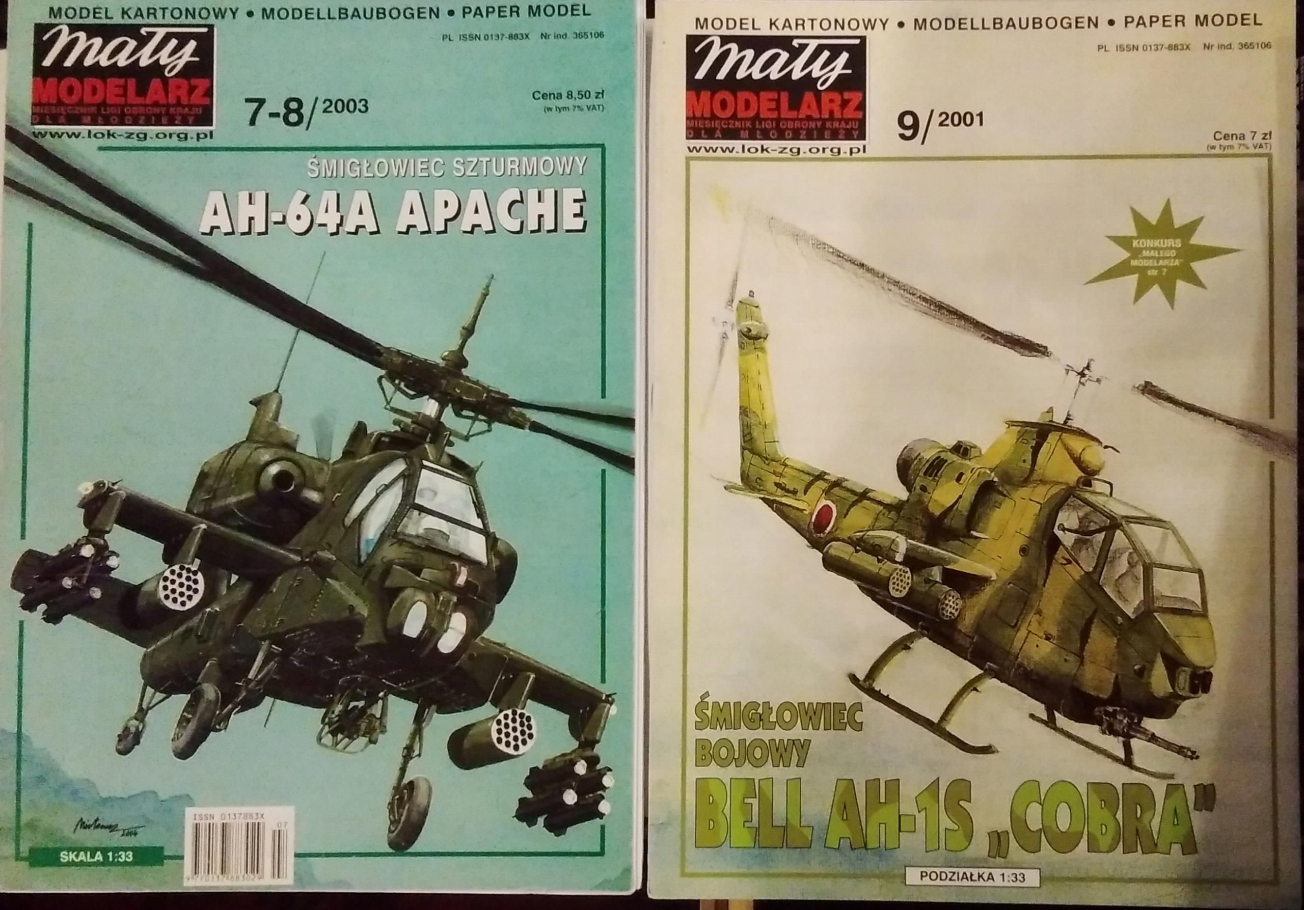 Mały Modelarz AH-64A Apache Bell AH-1S Cobra - Ceny i opinie - Ceneo.pl