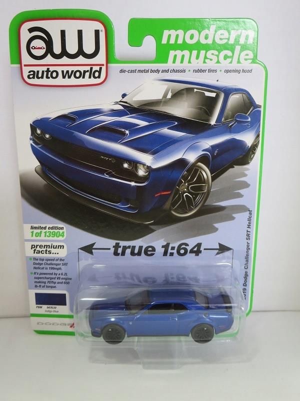 Auto World 1:64 Challenger Srt Hellcat 2019 blue - Ceny i opinie - Ceneo.pl